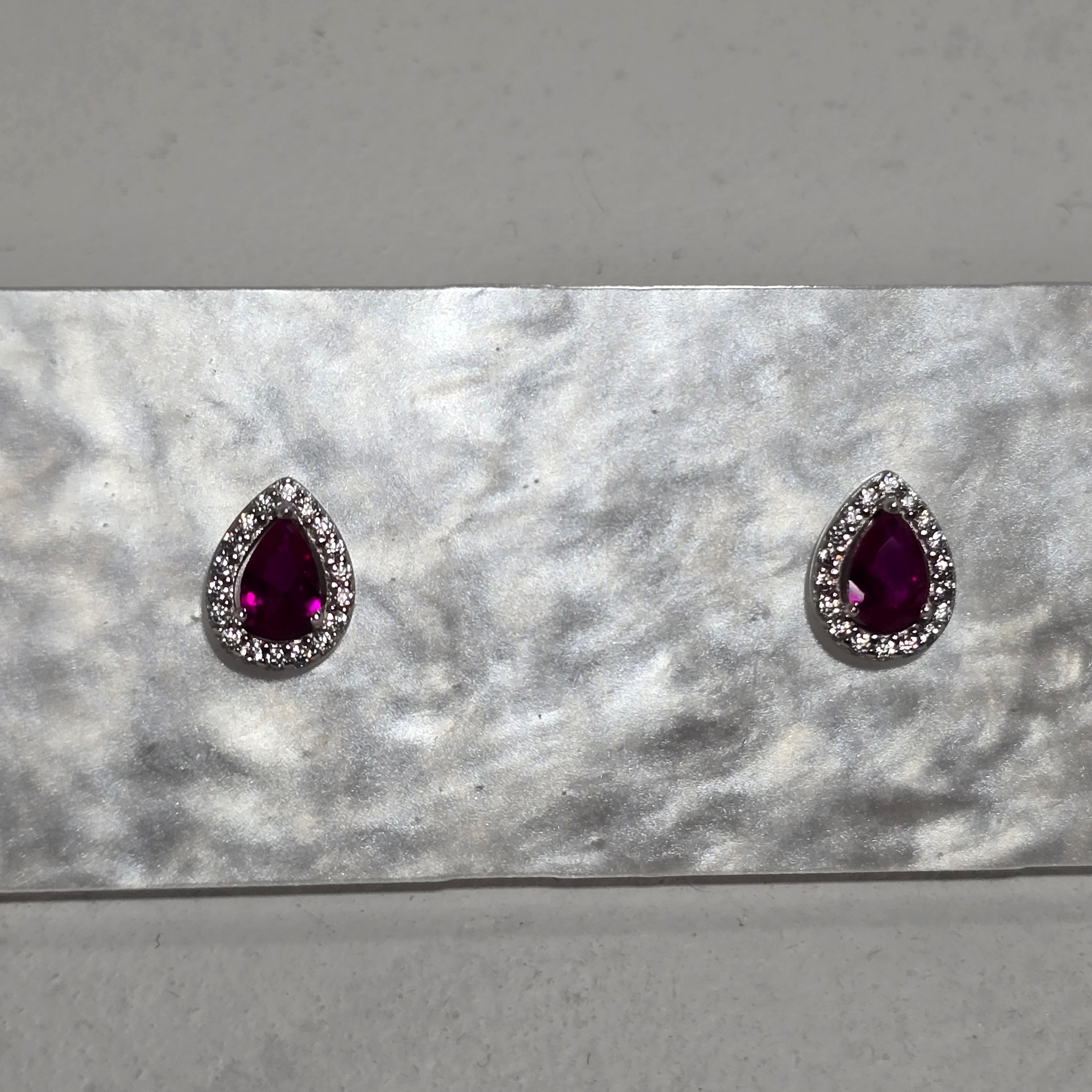 Ruby Rain Ear Rings | Gemini Bling